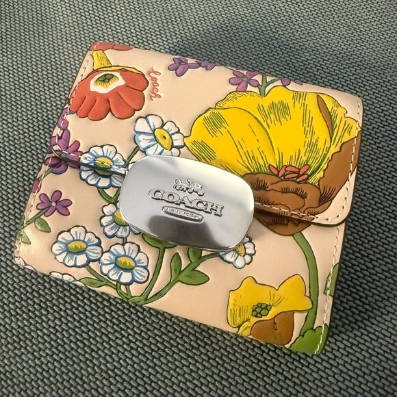 Coach | Bags | Coach Eliza Small Wallet With Floral Print Cr397 | Poshmark